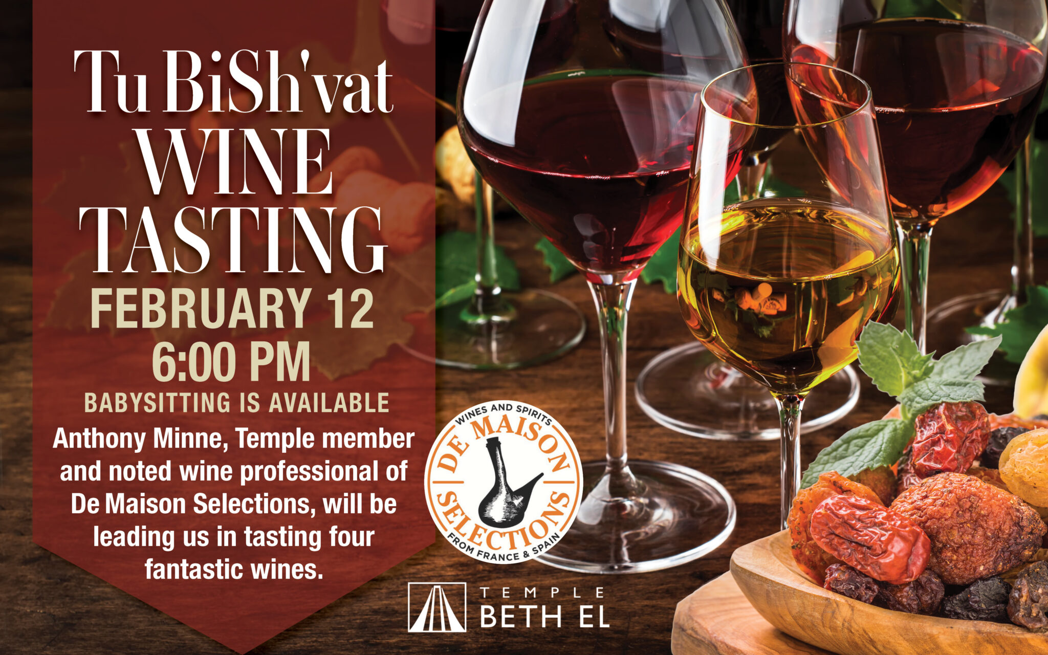 Tu BiSh’vat Wine Tasting | Temple Beth El - Reform Temple in Bloomfield Hills, MITemple Beth El